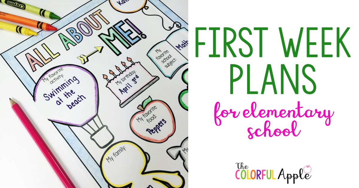 The First Week of School in Grade 2 - The Colorful Apple