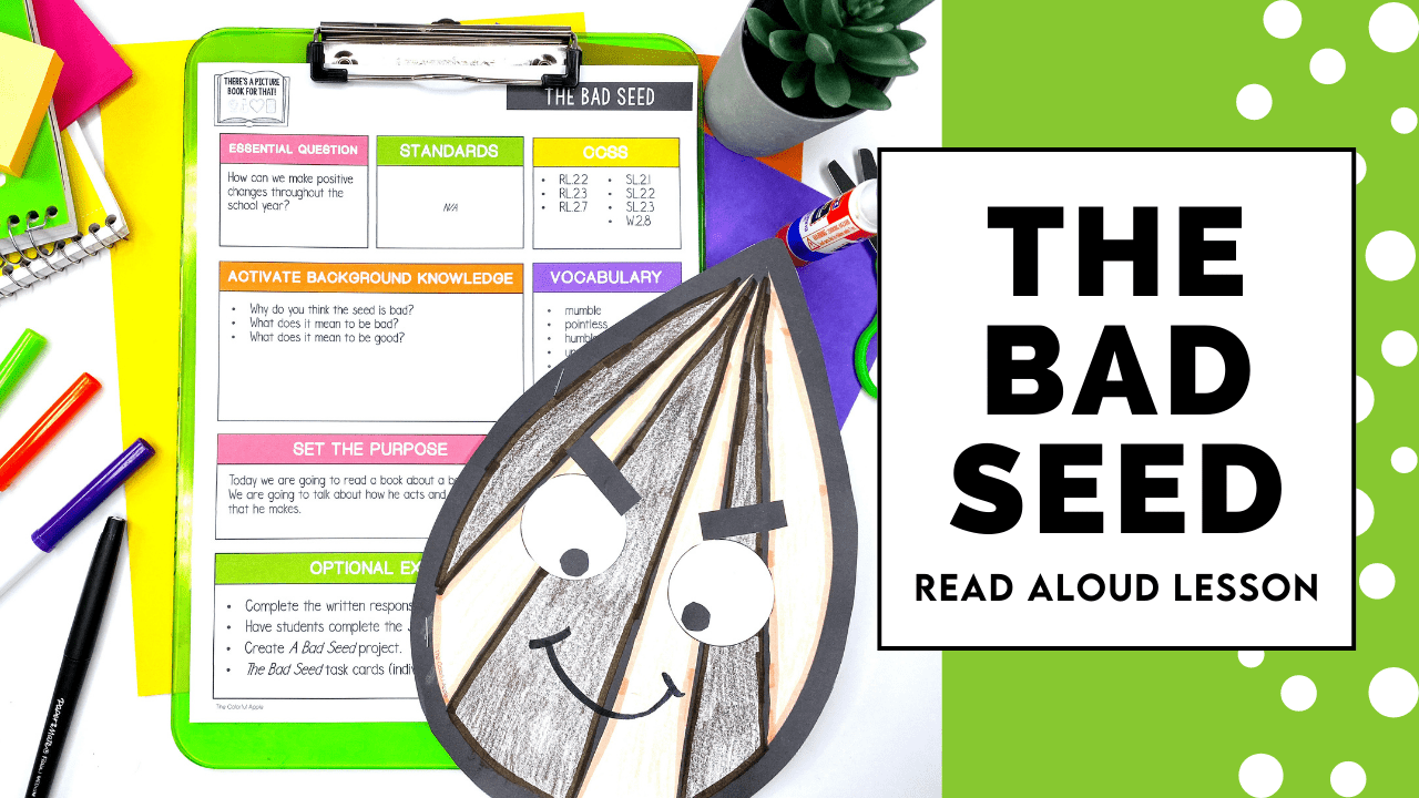 The Bad Seed Book Activities