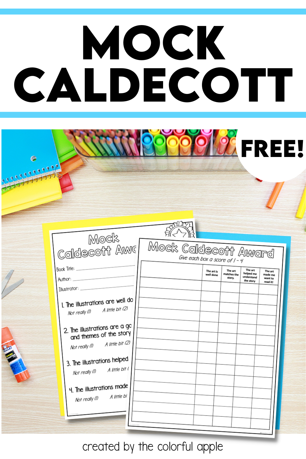 FREE Mock Caldecott Activities
