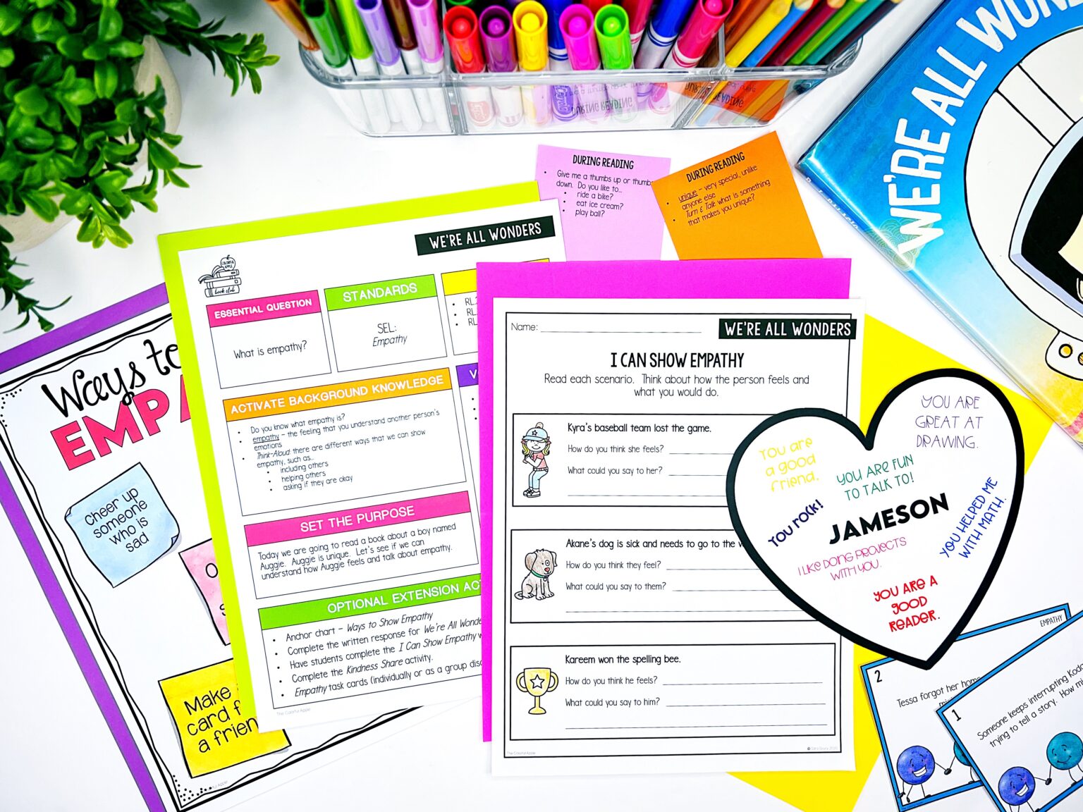 Teaching Empathy with We're All Wonders - The Colorful Apple